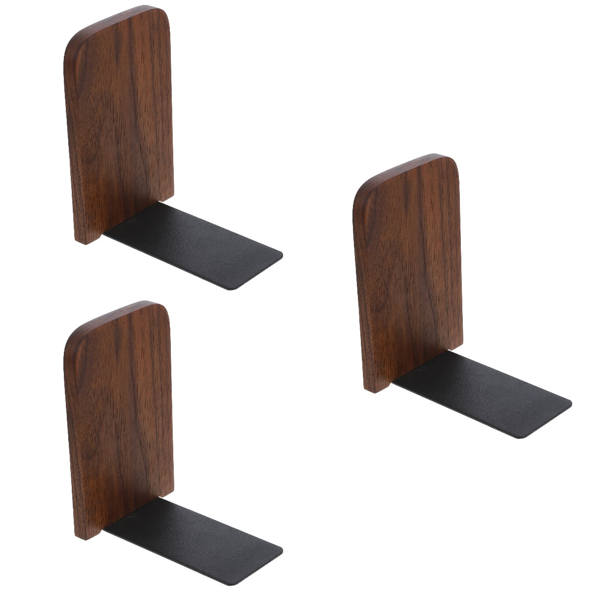 Set of 3 Desk Bookends Storage Lap Holder Shelf Metal Office Student ...