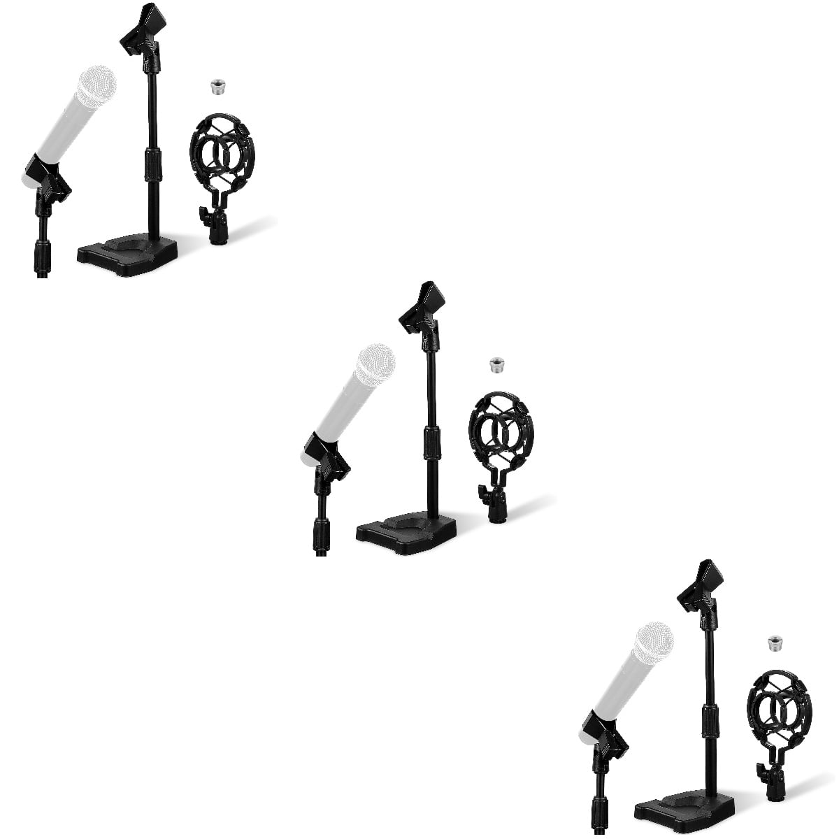 Set of 3 Desktop Stand Retractable Microphone Studio - Walmart.com