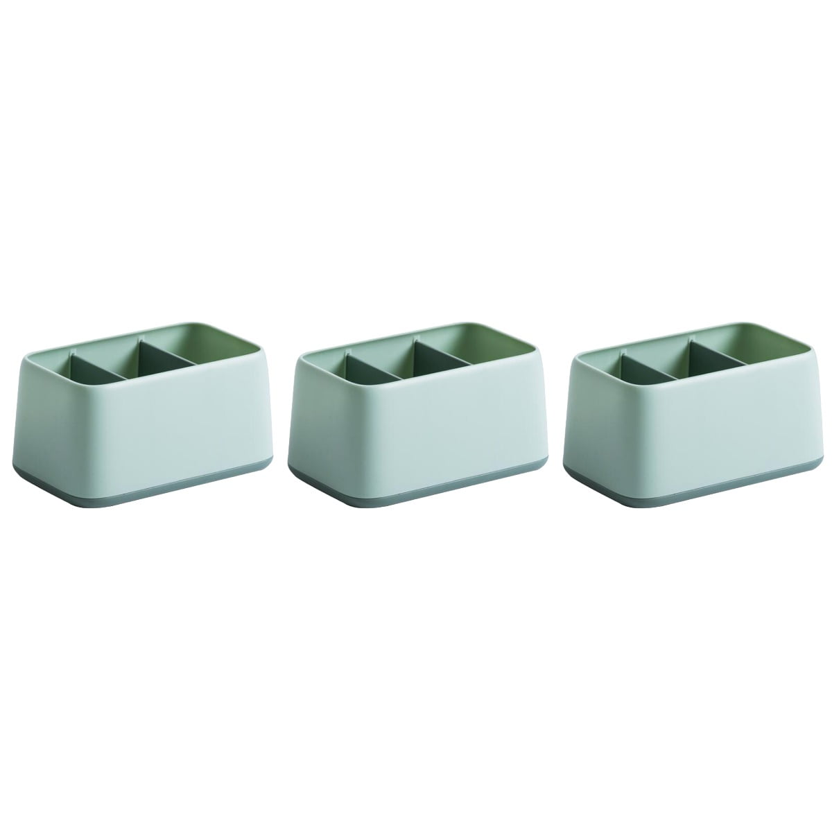 Set of 3 Desktop Storage Box Multi Grids Storage Container 16.2×10CM ...