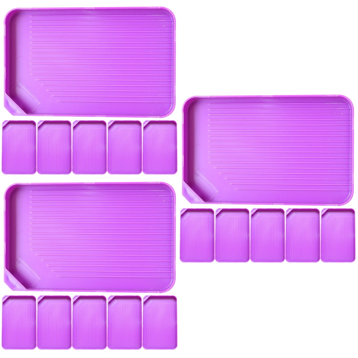 Set of 3 Diamond Sorting Tray Jewelry Rhinestone Board Stand Flash ...