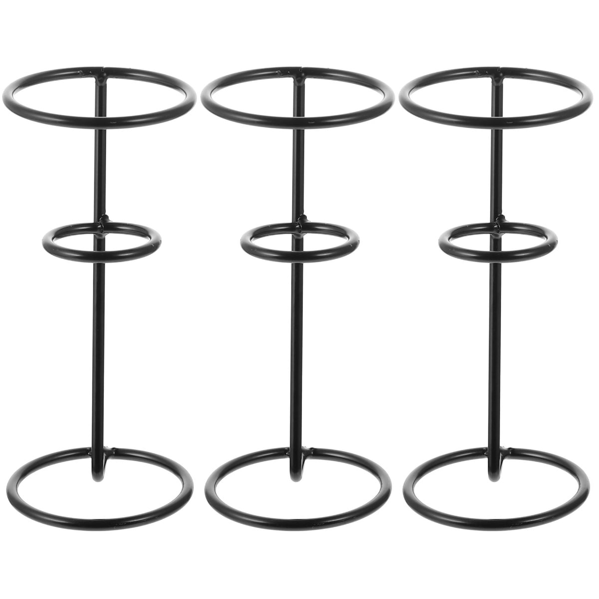 Set of 3 Dowel Iron Ice Cream Stand Practical Ice Cream Holder 18x8x8cm ...