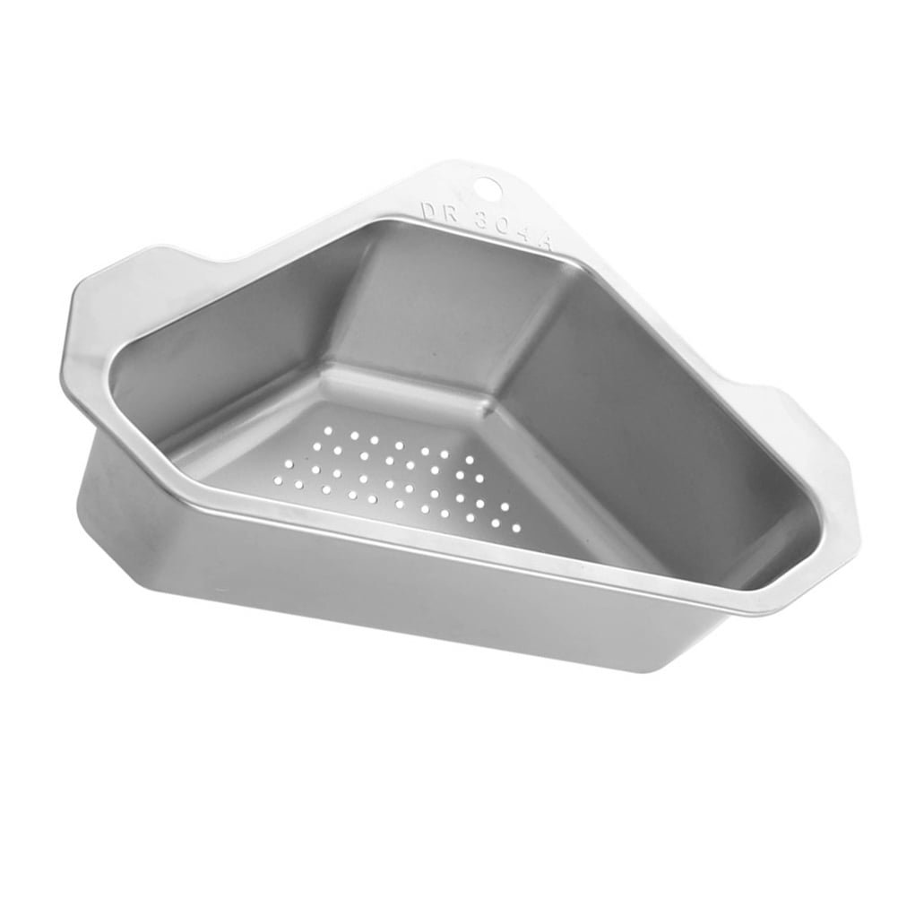 Set of 3 Drawer Drain Basket Triangle Sink Waste Corner Strainer ...