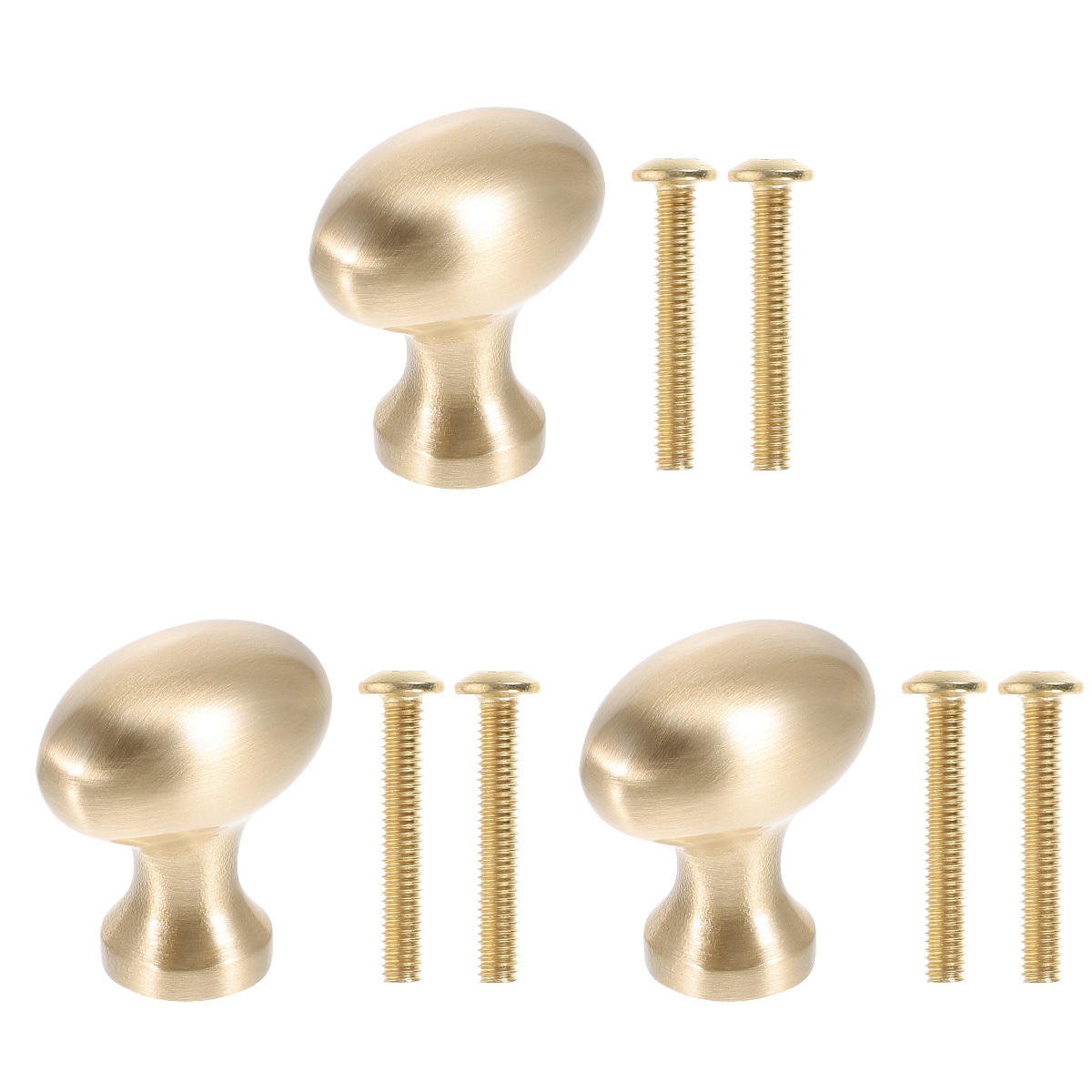 Set of 3 Drawer Dresser Vanity Desk Golden Knob Brass Knobs Cabinet ...