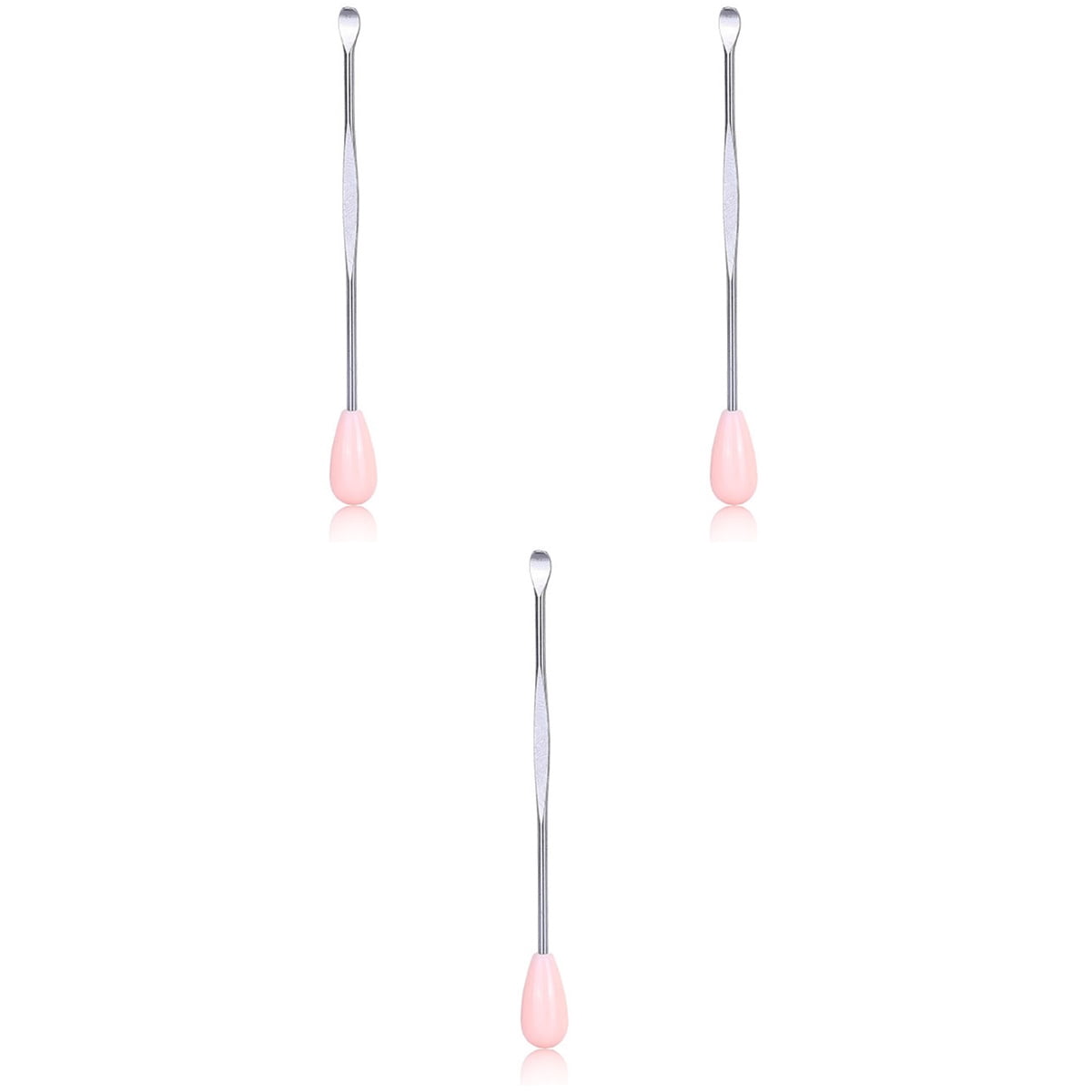 Set of 3 Ear Wax Remover Stainless Earpicks Ear Wax Curette Pink ...