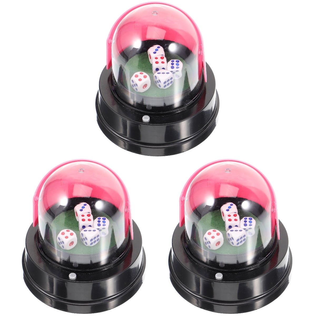 FENGGUIQU 3pcs Black Plastic Thickened Electric Dice Cups for Party ...