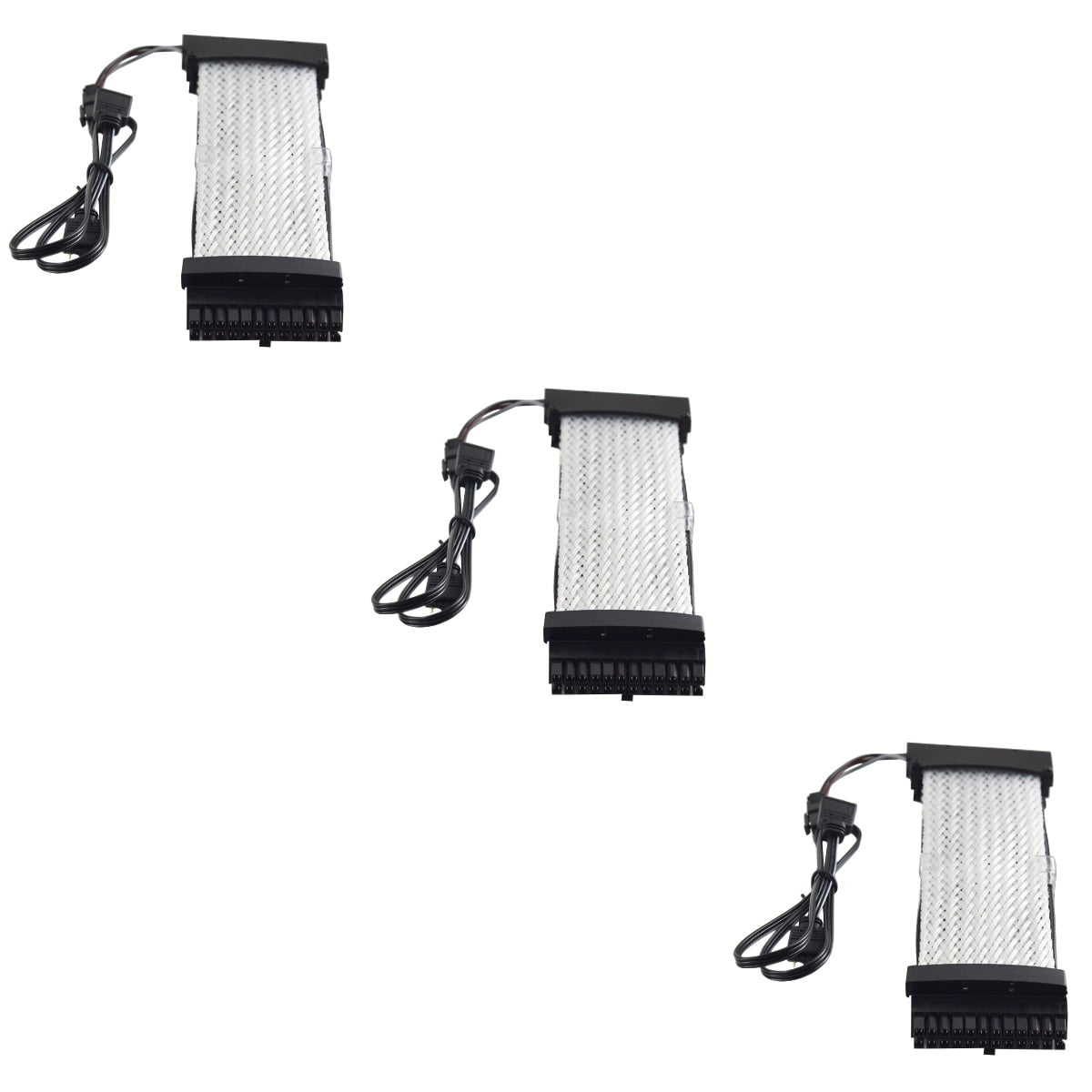 Set of 3 Extension Cord Power Supply Outlet Extender Gpu Supplies White ...