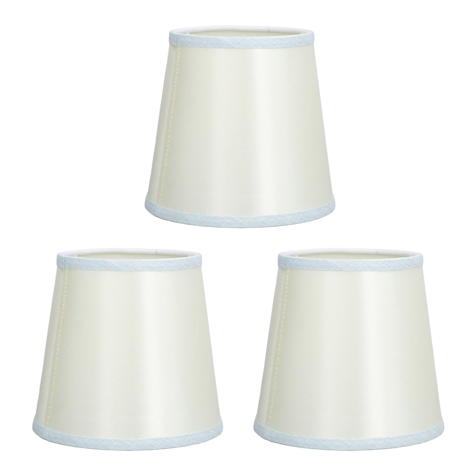 Set of 3 Fabric Lamp Shades for E14 Bulb Candle Chandeliers ...