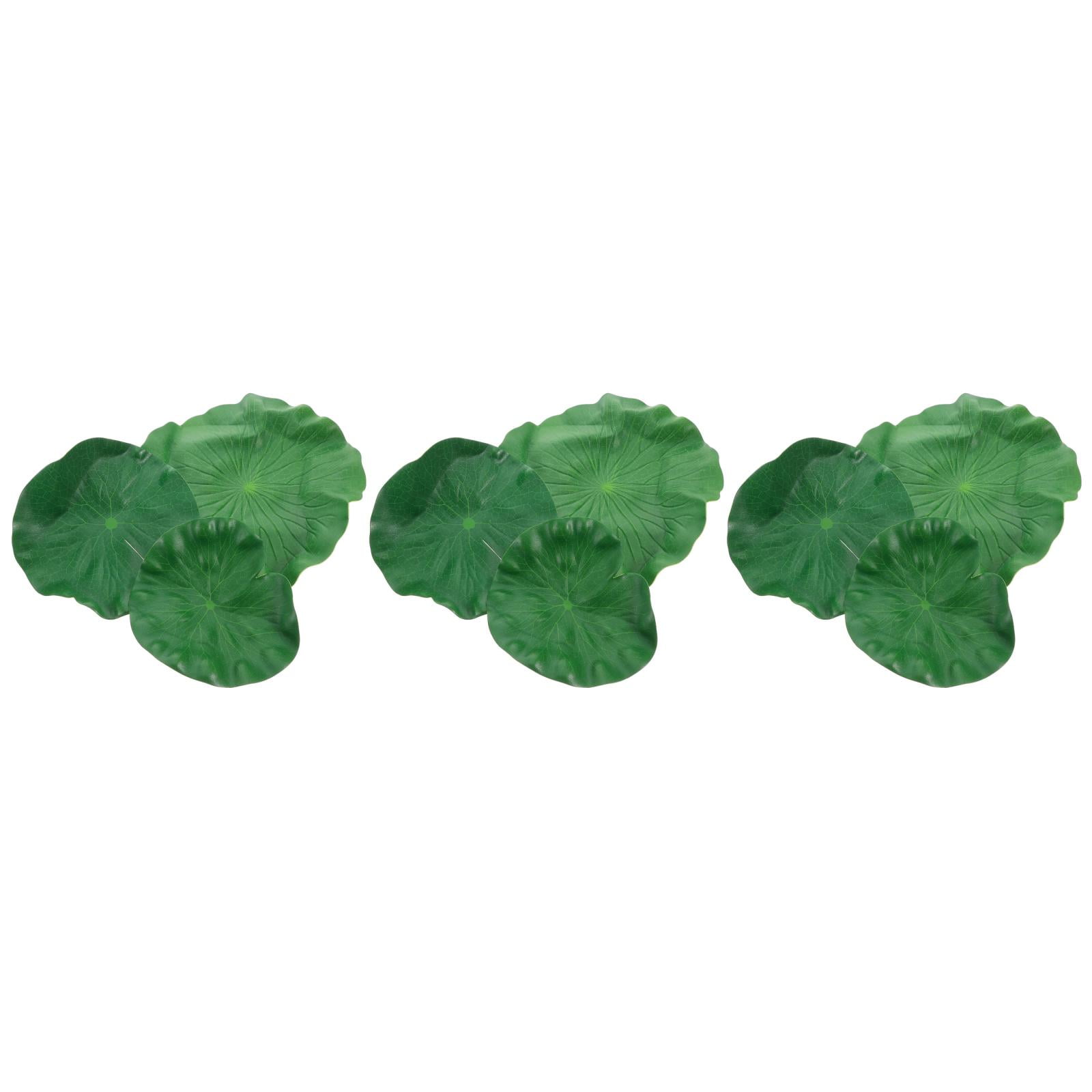 Set of 3 Fake Plants Artificial Plastic Lotus Leaf - Walmart.com