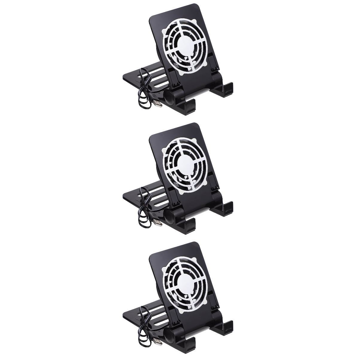 Set of 3 Fan Tablet Stand Flat Cooling Portable Radiator Phone Travel ...