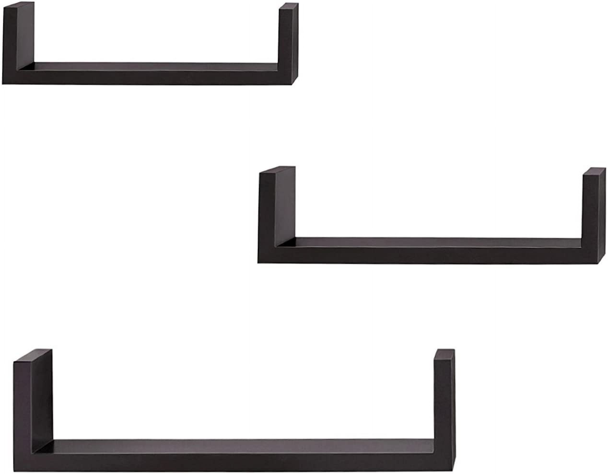 Set of 3 Floating Display Shelves Ledge Bookshelf Wall Mount Storage ...
