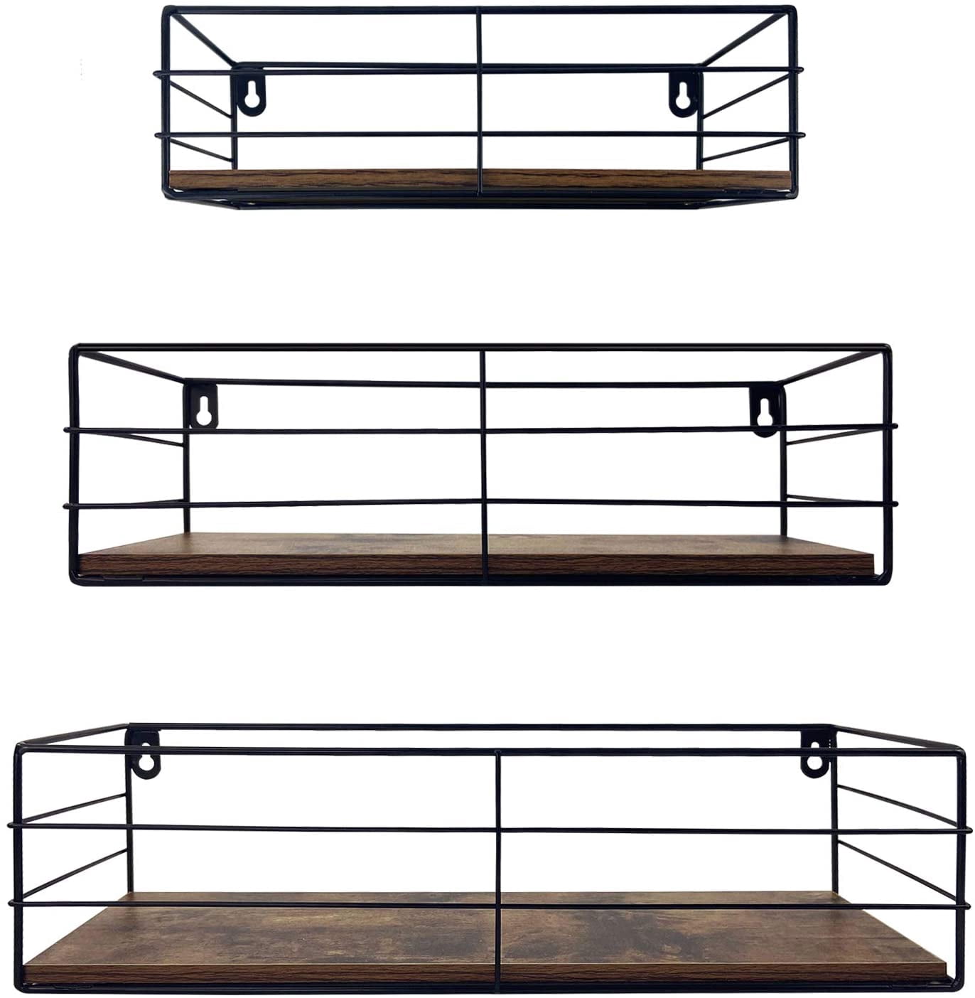 Floating Shelves Wall Mounted Set of 3, Hanging Storage Wall Shelf for ...
