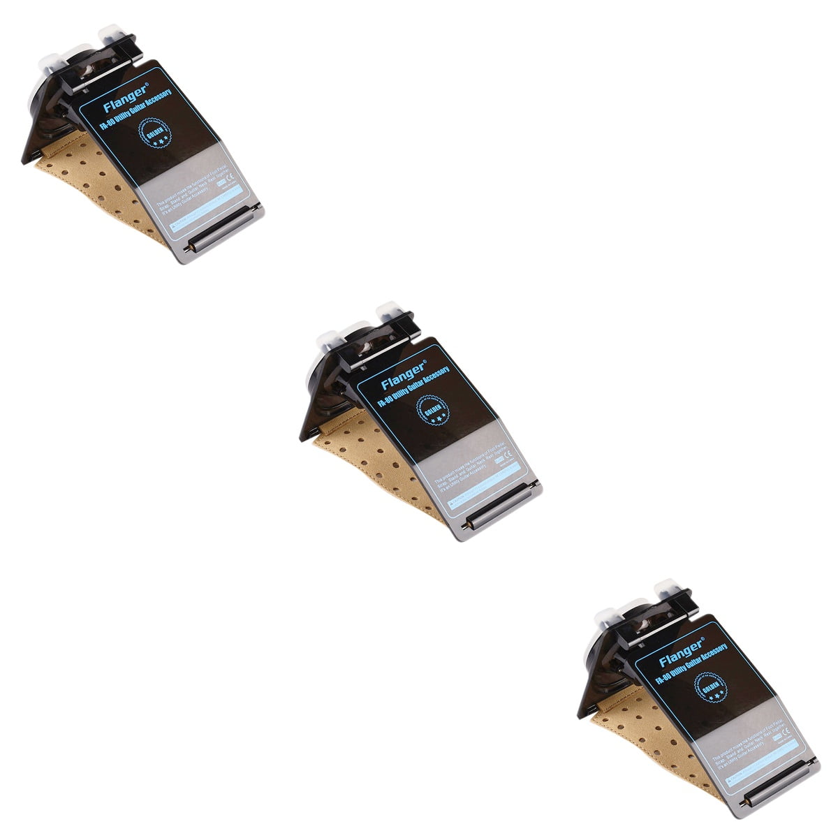 Set of 3 Foot Rest Rack Guitar Neck Cradle Drum Chair Stools Black ...