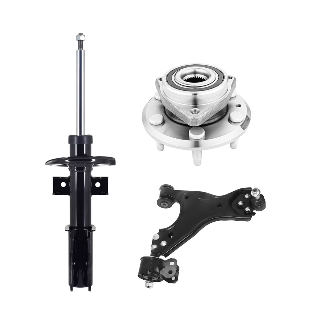 Set of 3 Front Left Lower Control Arm Ball Joint-Wheel Hub Bearing ...