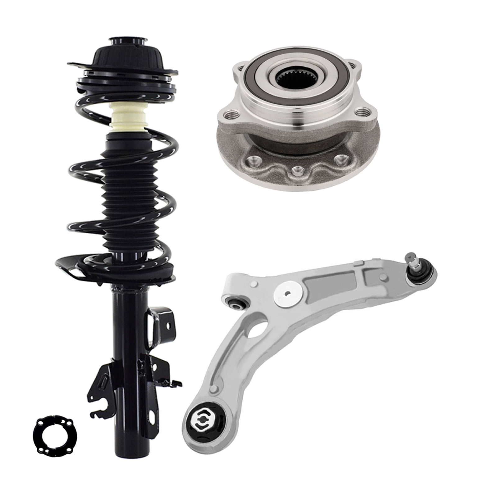 Set of 3 Front Right Lower Control Arm Ball Joint-Wheel Hub Bearing ...