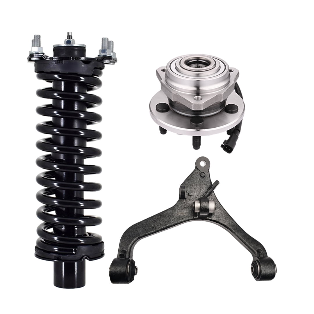 Set of 3 Front Right Lower Control Arm-Wheel Hub Bearing Assembly-Quick ...