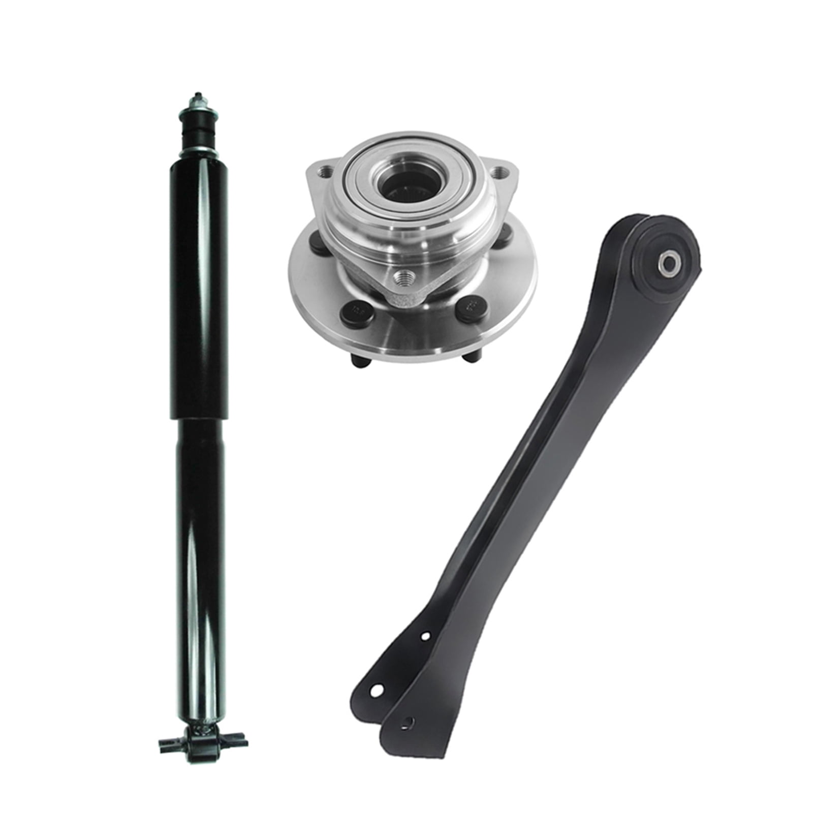 Set of 3 Front Upper Control Arm-Wheel Hub Bearing Assembly-Shock ...
