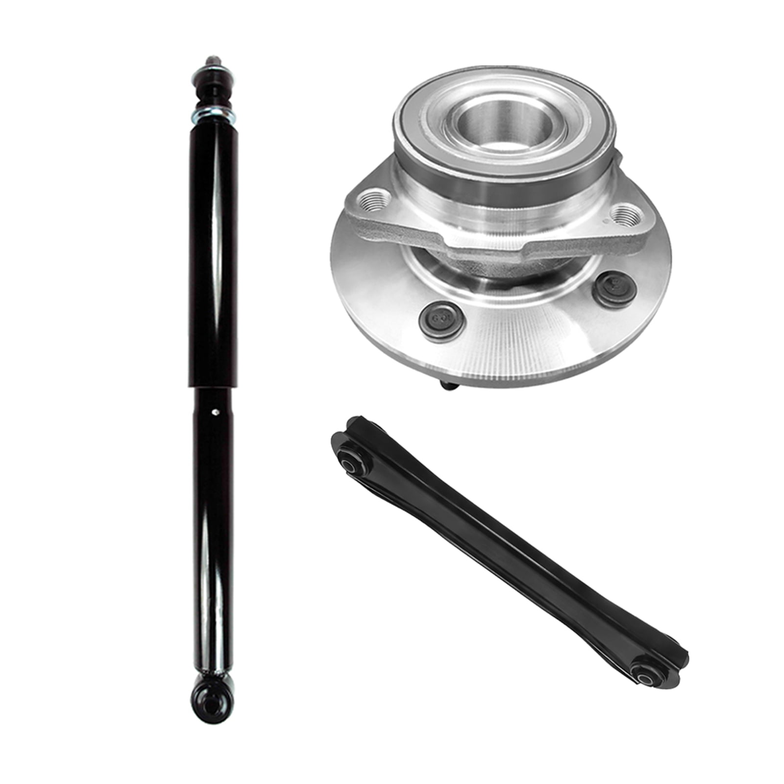 Set of 3 Front Upper Control Arm-Wheel Hub Bearing Assembly-Shock ...