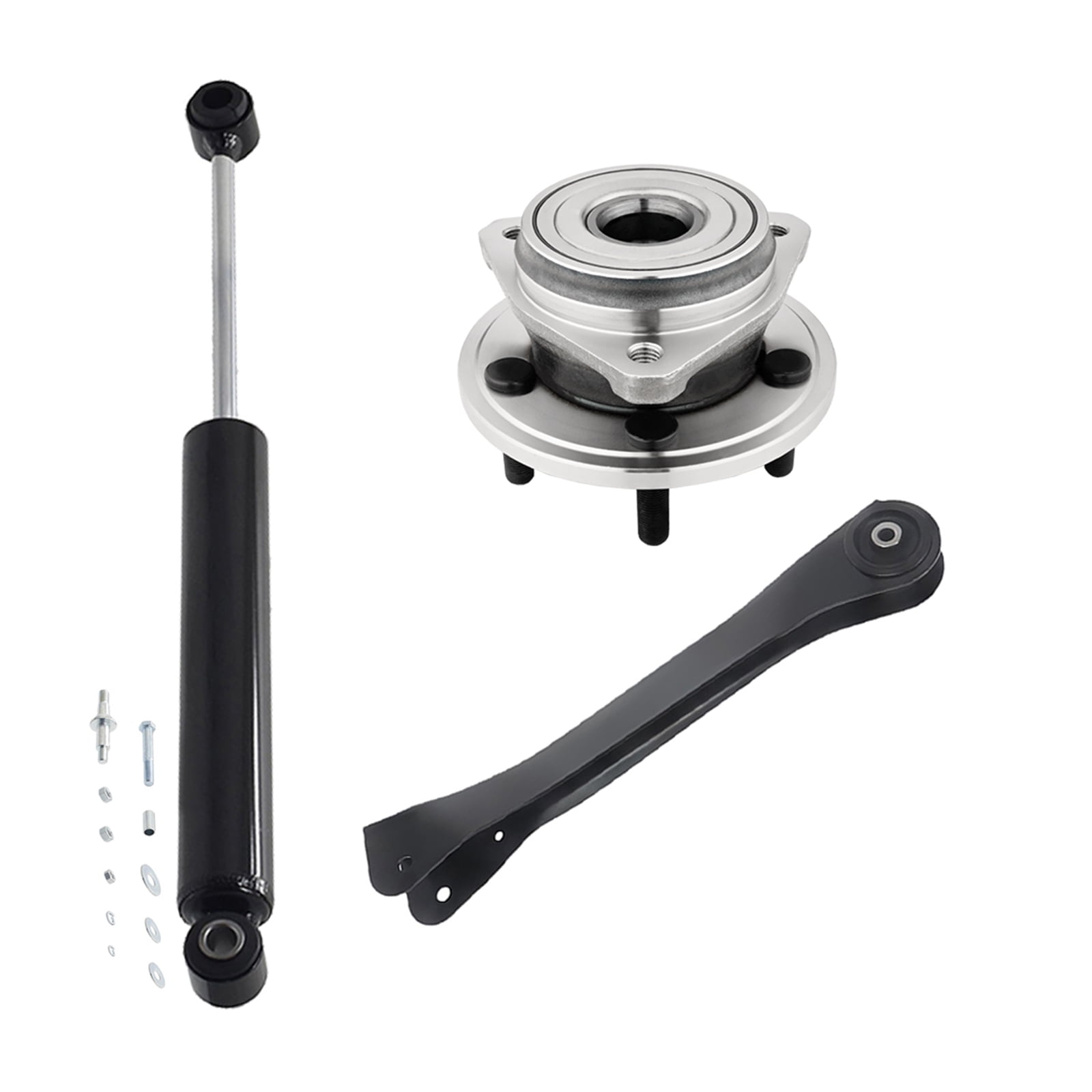 Set of 3 Front Upper Control Arm-Wheel Hub Bearing Assembly-Steering ...