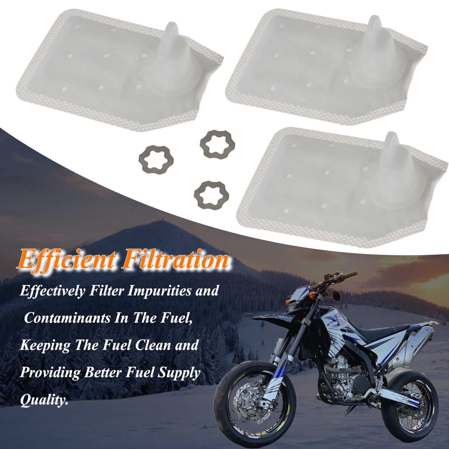 Set of 3 Fuel Pump Filter Strainers Fit for XT250 YZ250F YZ450F Yamaha ...