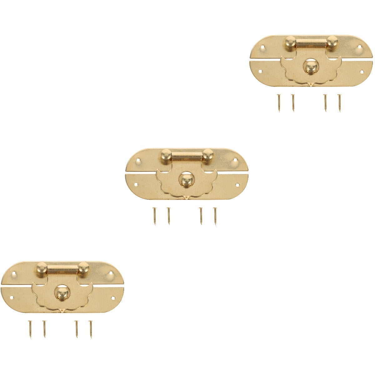 MERRYHAPY Retro Rectangular Copper Box Latch Set for Suitcases Jewelry ...