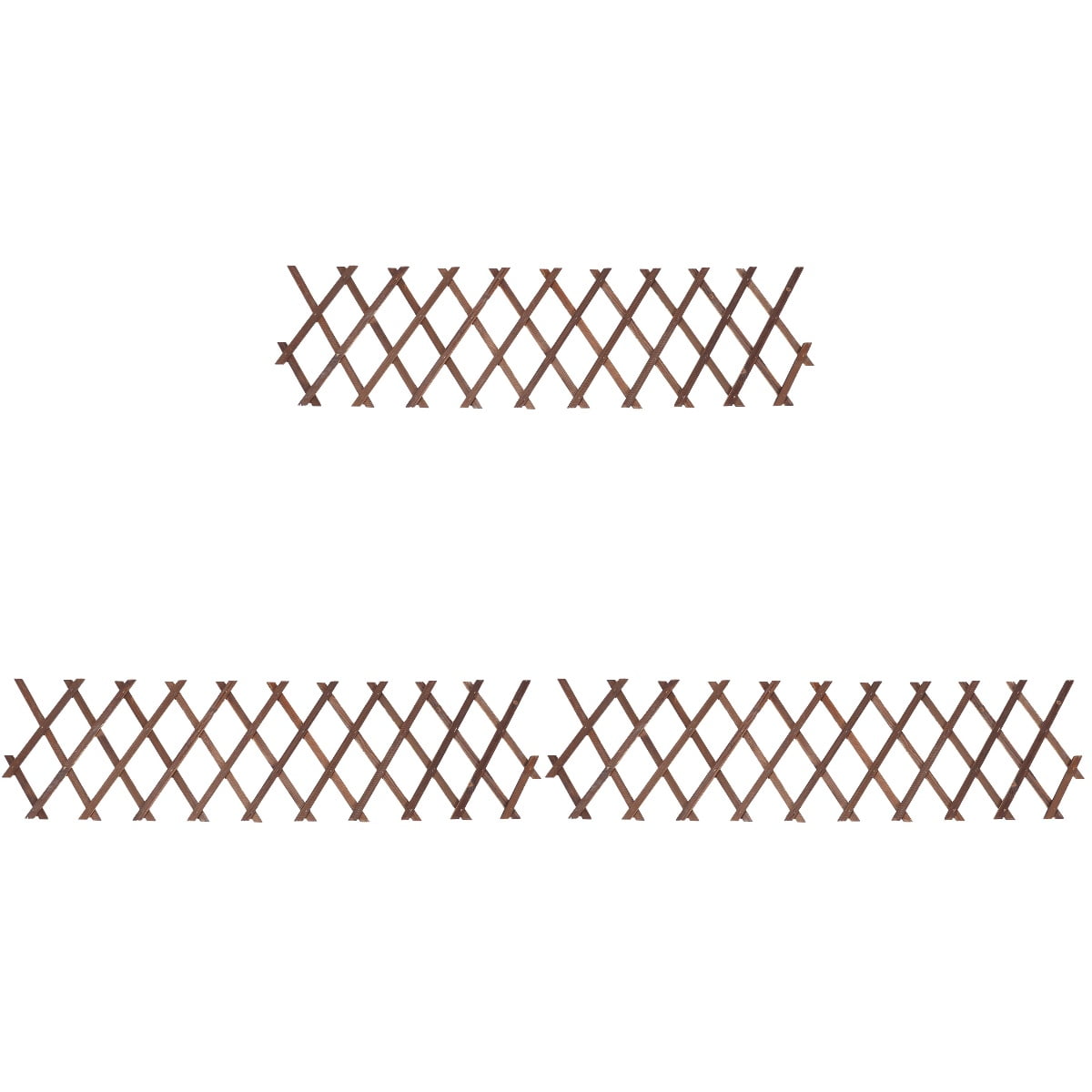 Set of 3 Garden Trellis Border Wood Fence Easy to Clean Baby - Walmart.com
