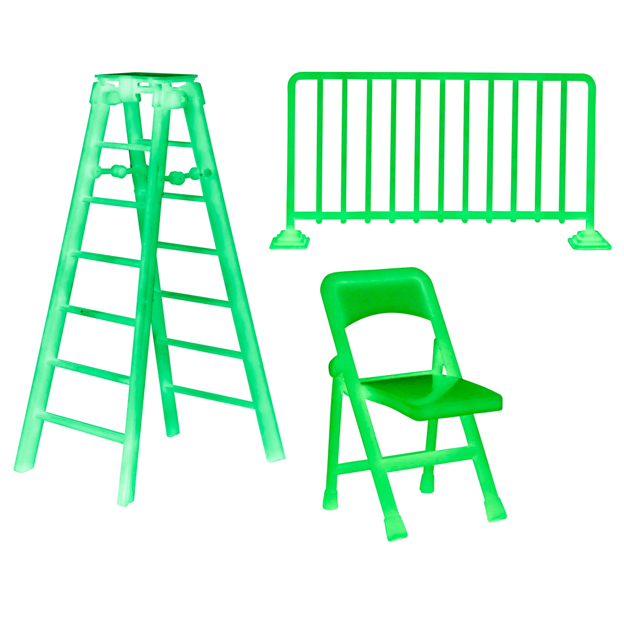 3-Piece Glow-In-The-Dark WWE Wrestler's Toy Set with Props ...