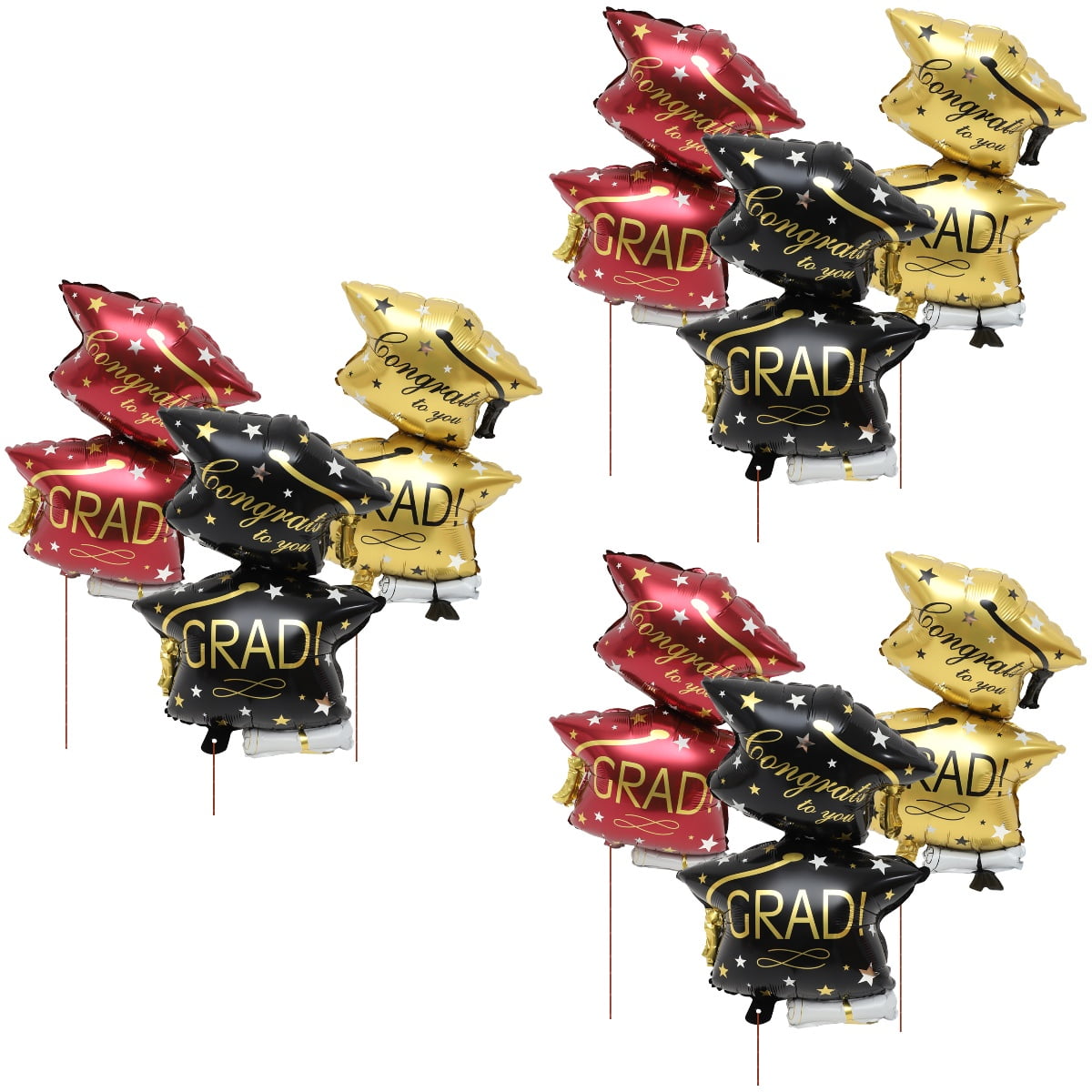 Set of 3 Graduation Cap Balloon Black 2023 Balloons 2022 Topper ...