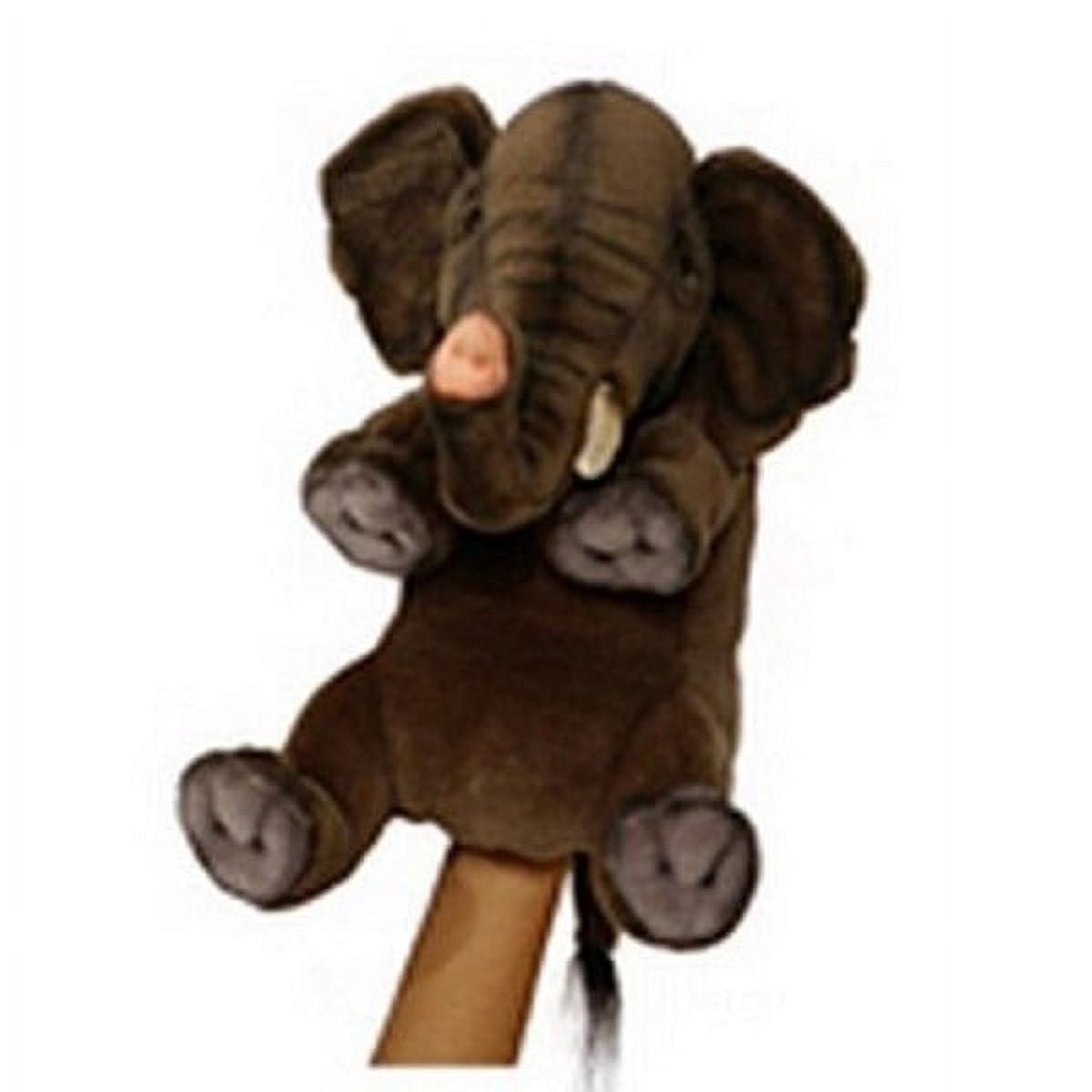 Handcrafted Cuddlers Set of 3 Handcrafted Elephant Hand Puppet Stuffed ...