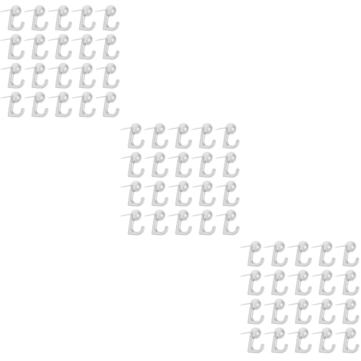 Set of 3 Hanging Pins Picture Wire Peg Lightweight Hooks Document ...