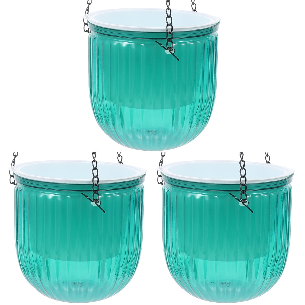 Set of 3 Hanging Plant Pot Can Indoor Holder Pots for Plants Green ...