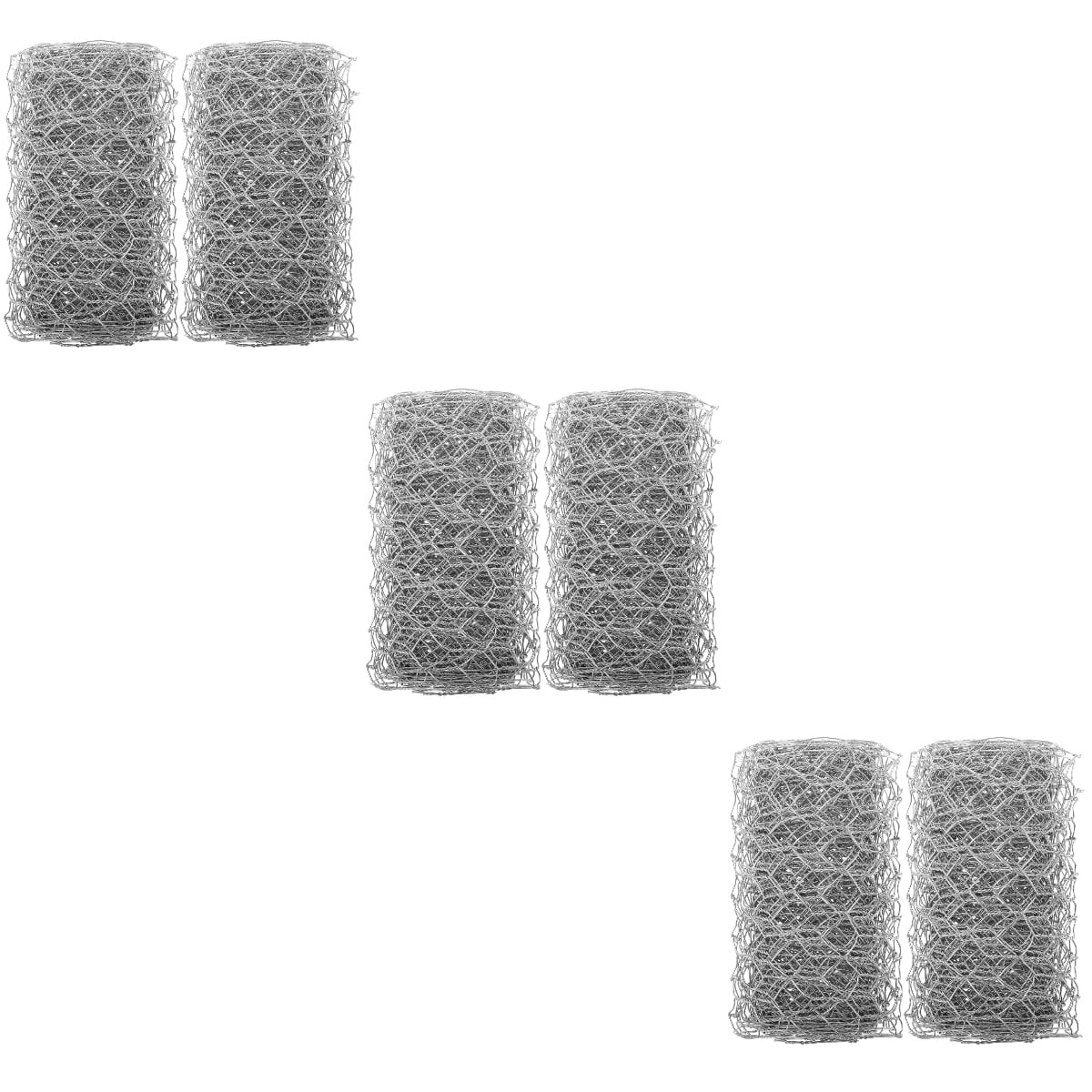 Set of 3 Hexagonal Barbed Wire Chicken Fence Shredded Silver - Walmart.com
