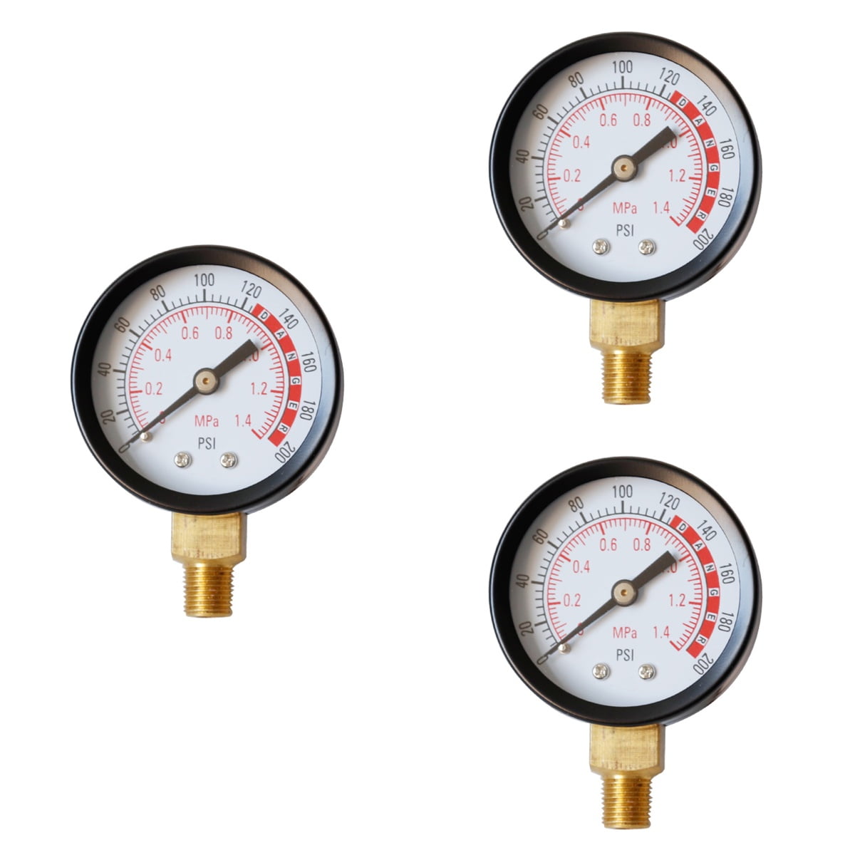 Set of 3 High Strength Pressure Gauge Measure Air - Walmart.com