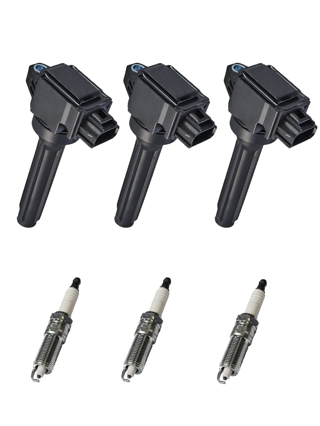 Set of 3 ISA Ignition Coils and 3 Denso Spark plug Compatible with 2014 ...