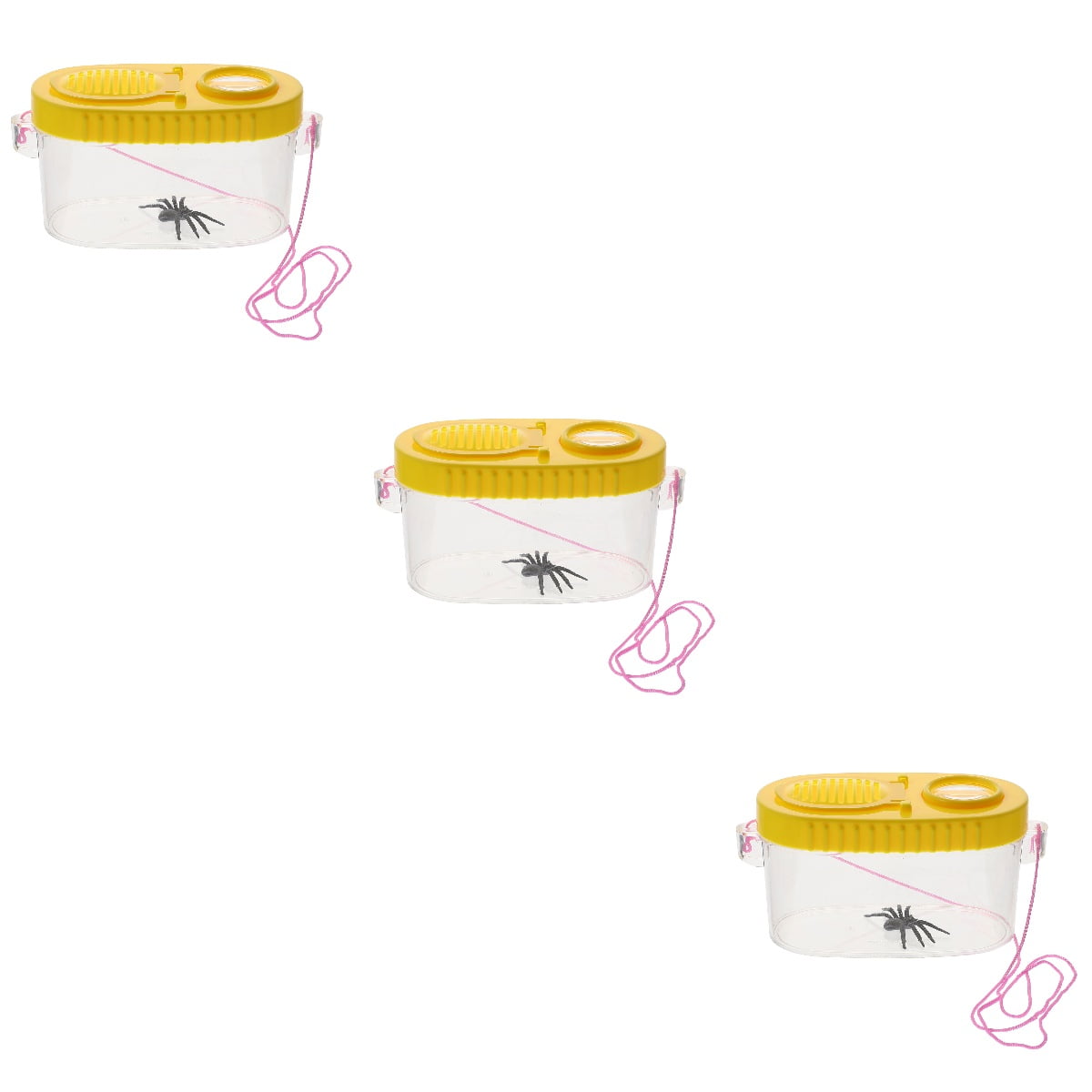 Set of 3 Insect Viewer Catching Kit Sensory Bin Toys Collecting Cages ...