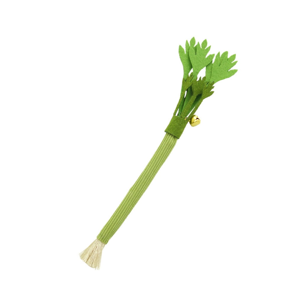 Set of 3 Interactive Cats Toy with Realistic Celery Design And Bells ...