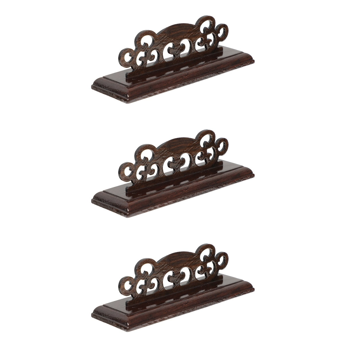 Set of 3 Japanese Fan Holder Oriental-decor Display Stand Box - Walmart.com