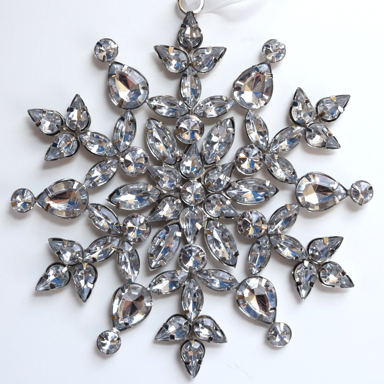Set of 3 Jeweled Rhinestone Snowflake Ornaments (5.5" Radiant Light ...