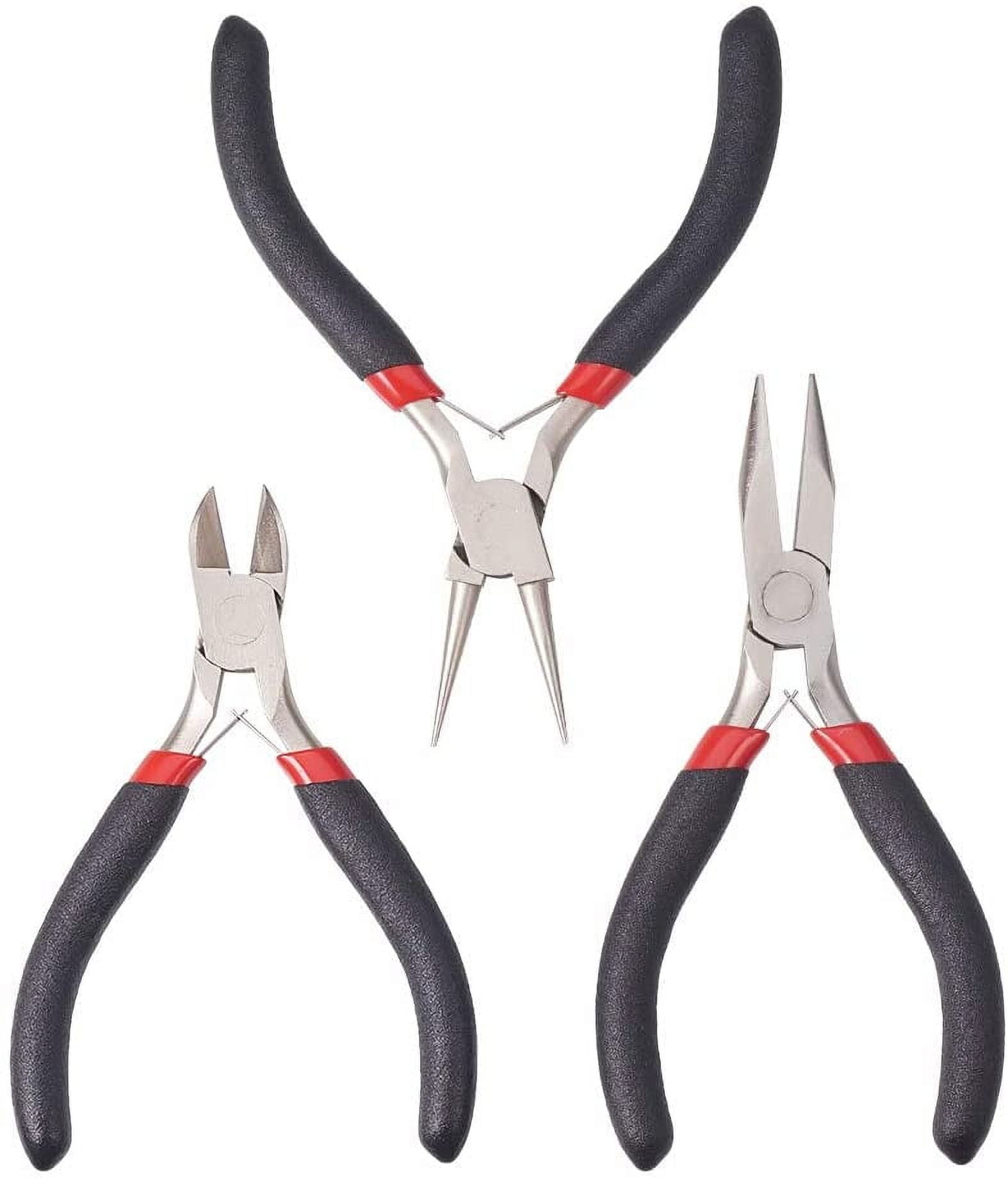 Set of 3 Jewellery Making Craft DIY Pliers Tool Set- Flat Nosed Wire ...
