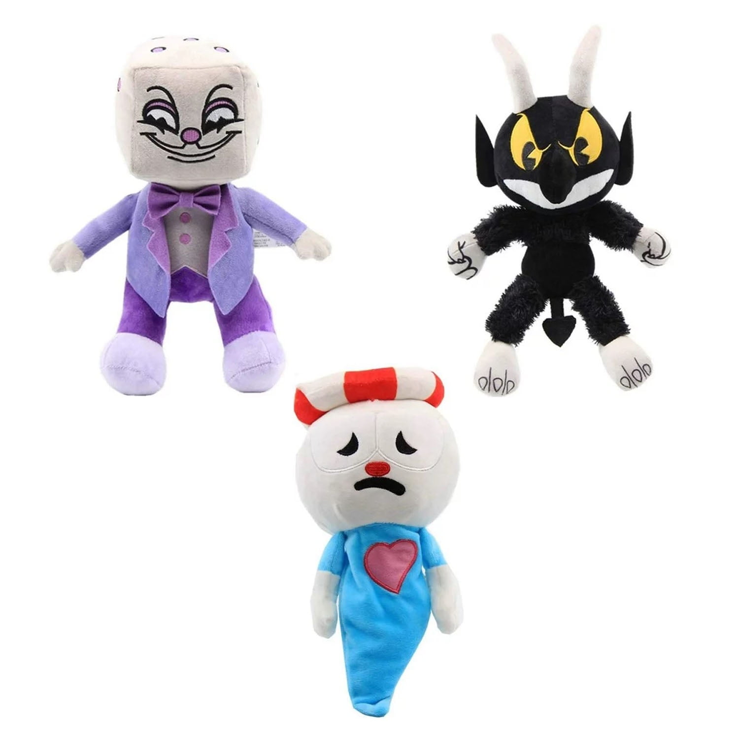 Cuphead Series Plush Doll Set - King Dice, Devil Boss, Ghost, 10" Tall ...