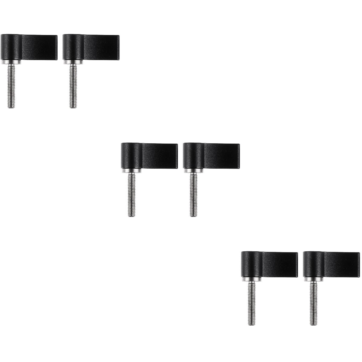 Set of 3 L-shaped Screw Knob Handle Kit Machine Screws Black - Walmart.com