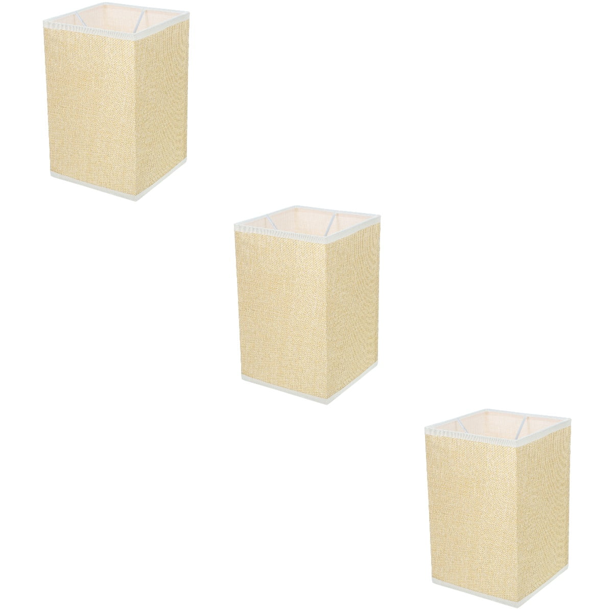 Set of 3 Linen Lampshade Square Lampshades for Floor Black Chandelier ...