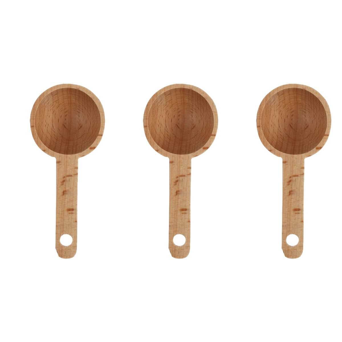 Set of 3 Linen Wooden Measuring Spoon Long-lasting Non-deforming ...