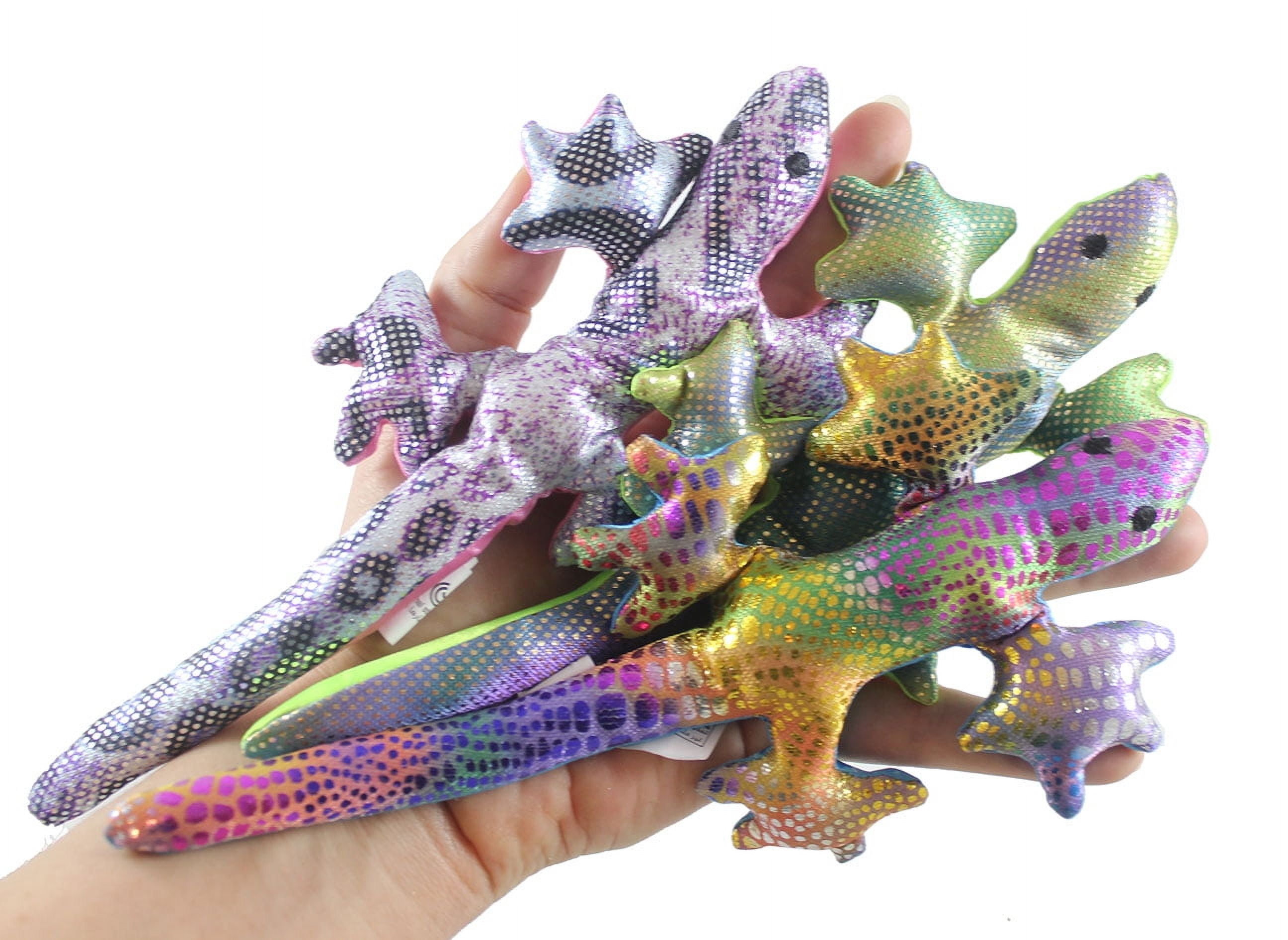 Set of 3 - Cute Mini Stuffy Lizard Sand Filled Toy - Weighted Bean Bag ...