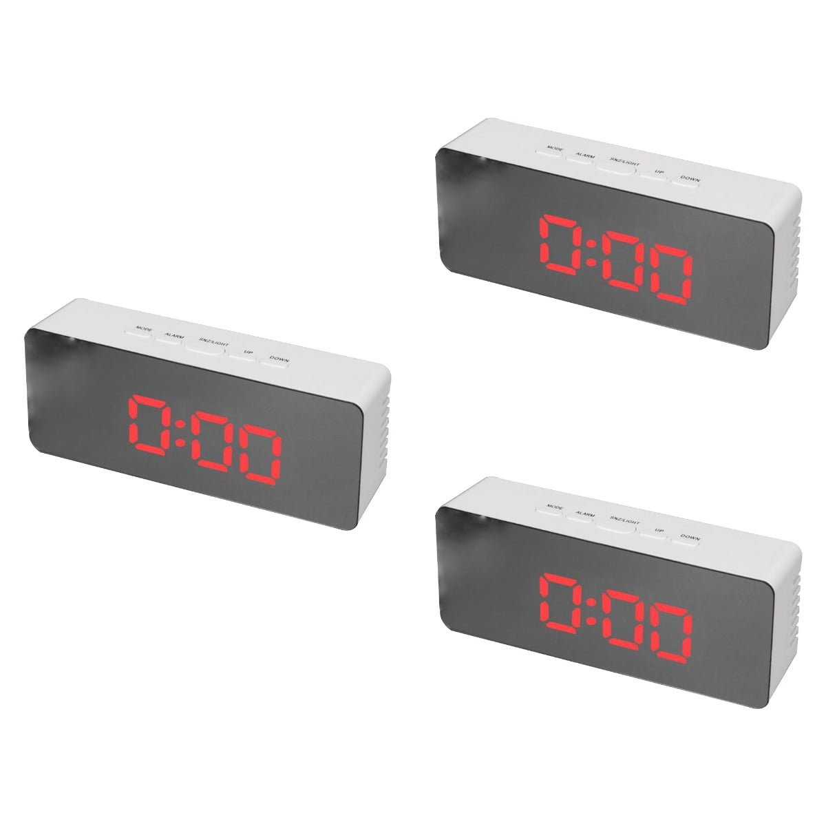 Set of LED Alarm Clocks with Loud Sound, Cordless Design, and for ...