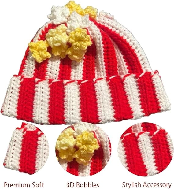 Set of 3 Matching Family Popcorn Hats, Funny Parent-Child Winter ...
