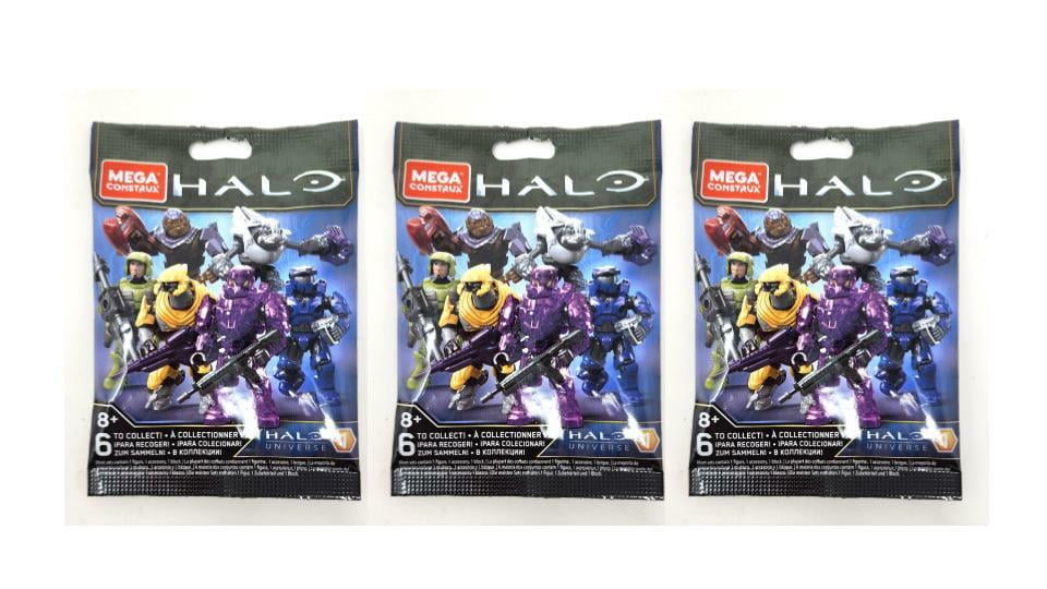Set of 3 |Mega Contrux Halo Universe Series 1 Minifigure Pack |3 Sealed ...