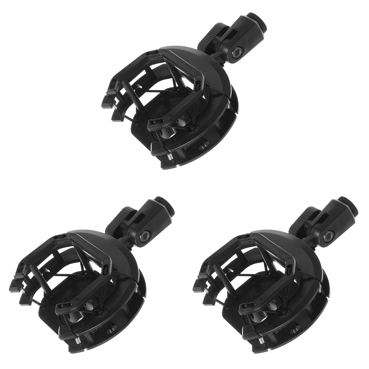 Set of 3 Microphone Clip Shock Mount Shockmount Stand Plastic - Walmart.com