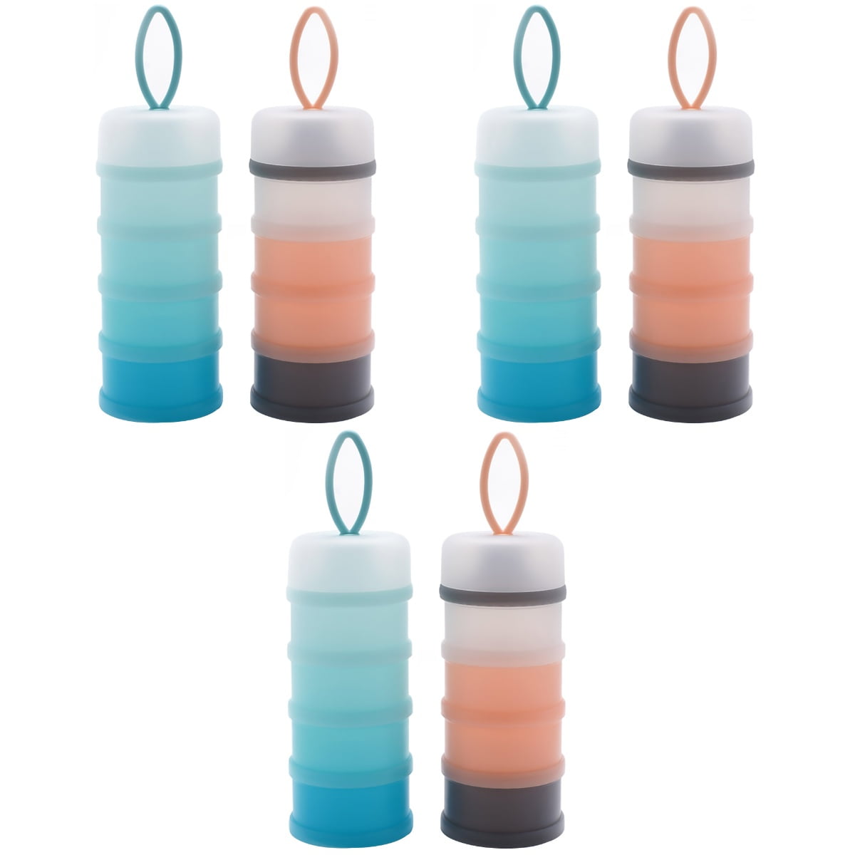 Set of 3 Milk Powder Box Formula Dispenser Baby Container Travel Child ...