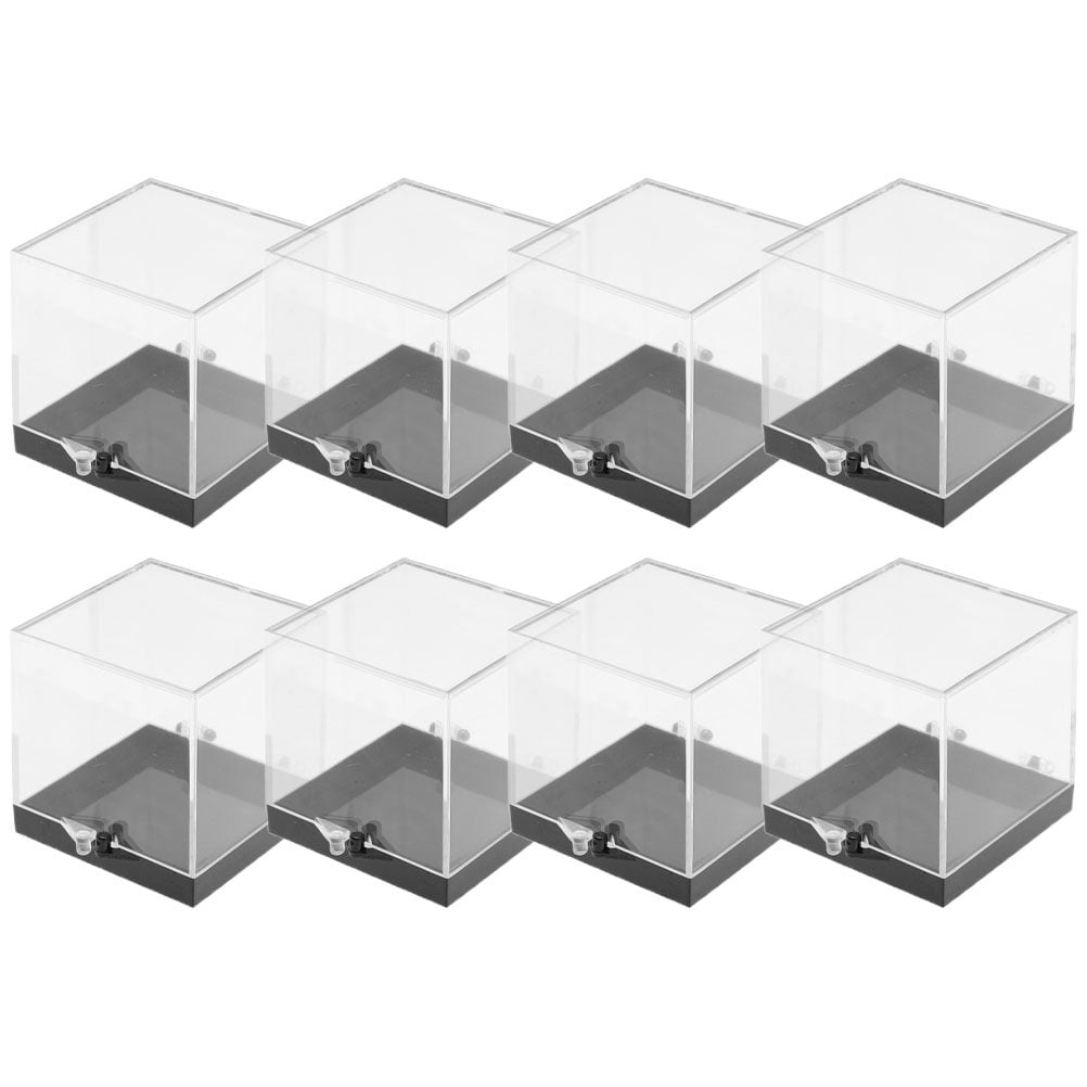 Set of 3 Mineral Display Case Holder Boxes Minerals Bulk Lid - Walmart.com