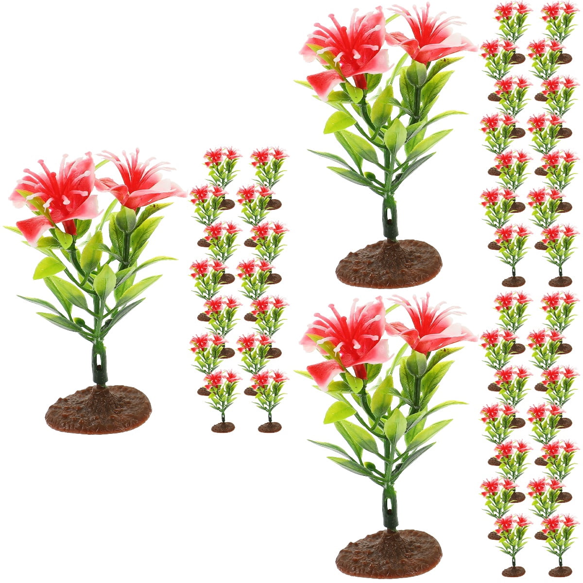 Set of 3 Mini Artificial Flower DIY Craft Model Realistic Plant Props ...